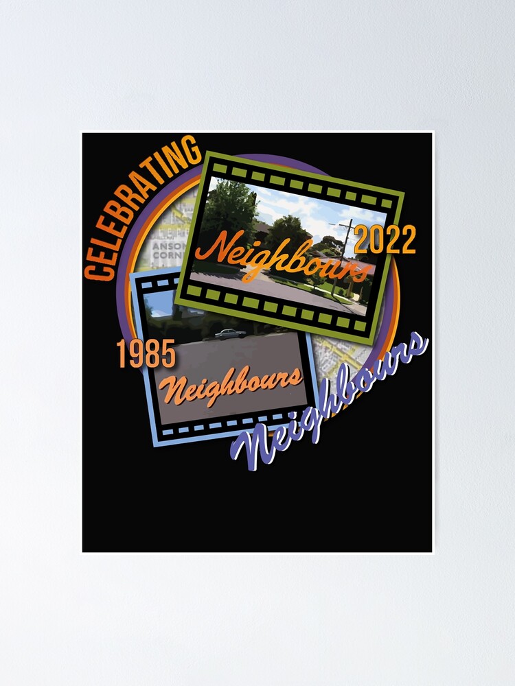 "Celebrating Neighbours" Poster for Sale by Zaraharding | Redbubble
