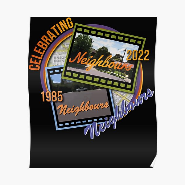 "Celebrating Neighbours" Poster for Sale by Zaraharding | Redbubble