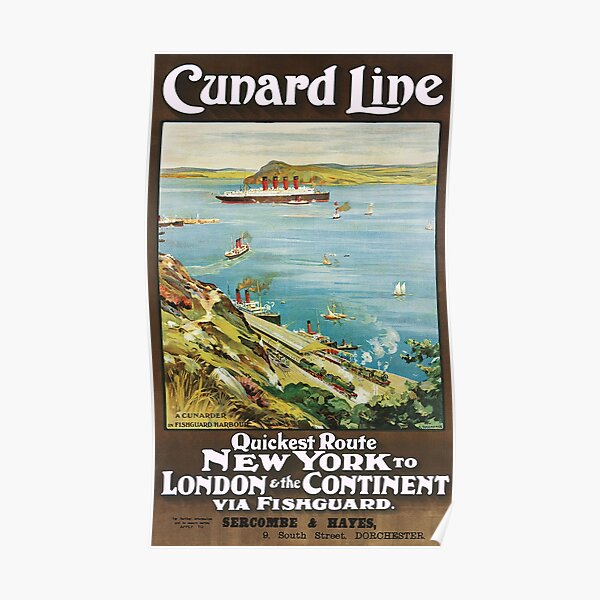"Vintage Travel - Fishguard" Poster for Sale by Culturio | Redbubble