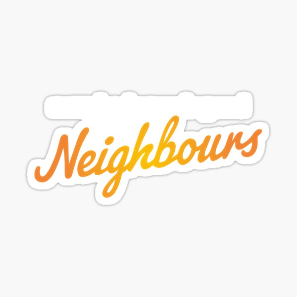 "Everybody needs good Neighbours logo" Sticker for Sale by Zaraharding ...