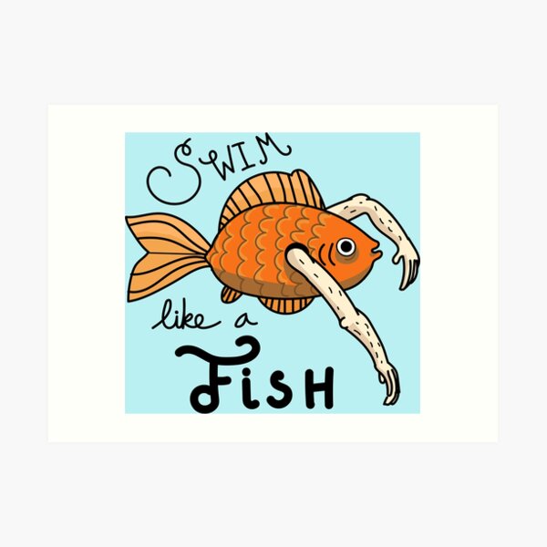 "Swim Like a Fish - Human Arms" Art Print by Kjoule | Redbubble