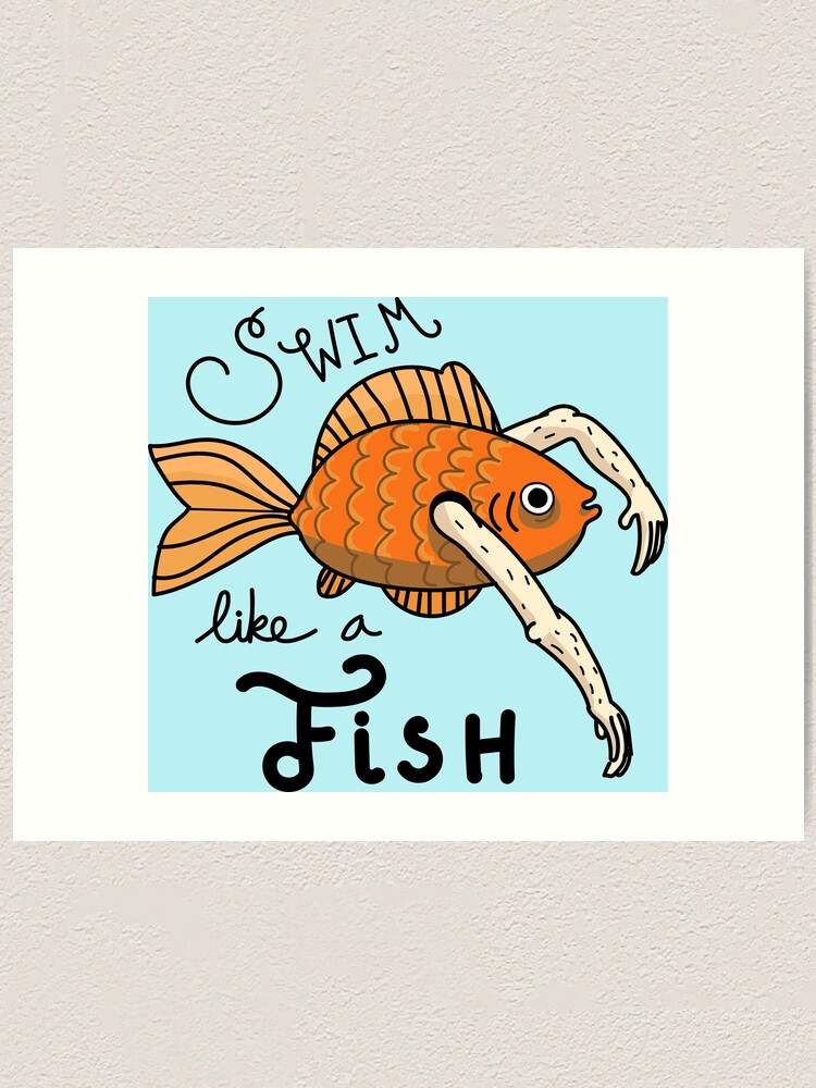 "Swim Like a Fish - Human Arms" Art Print by Kjoule | Redbubble