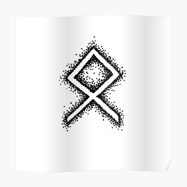"Rune Othalan - Schwarz" Poster von RavenInTheFog | Redbubble