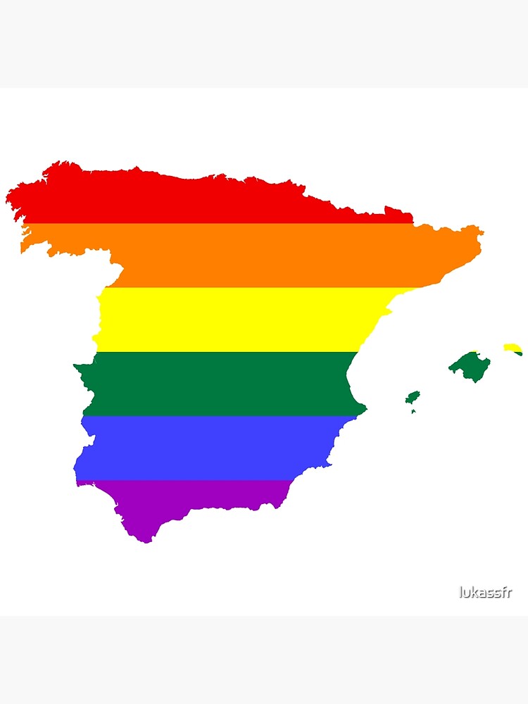 "Spain LGBT Rainbow Flag" Poster by lukassfr | Redbubble