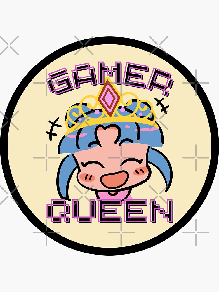 "Gamer Queen" Sticker for Sale by SaviAzure | Redbubble