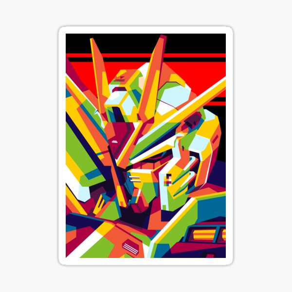 "Strike Freedom Gundam WPAP Style" Sticker for Sale by lincak | Redbubble