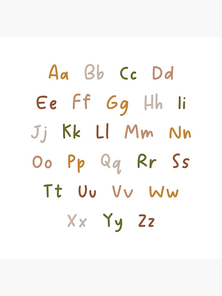 "Handwritten ABC | Woodland on White | Modern Minimalist ABC Alphabet ...