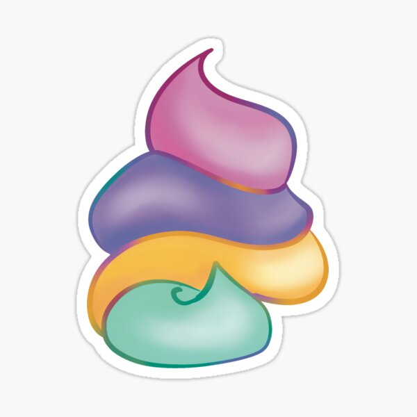 "Rainbow Poop" Sticker for Sale by Brawni-3D | Redbubble