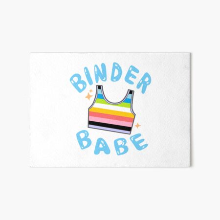 "Binder Babe (Queer Flag, White Background Version)" Art Board Print ...