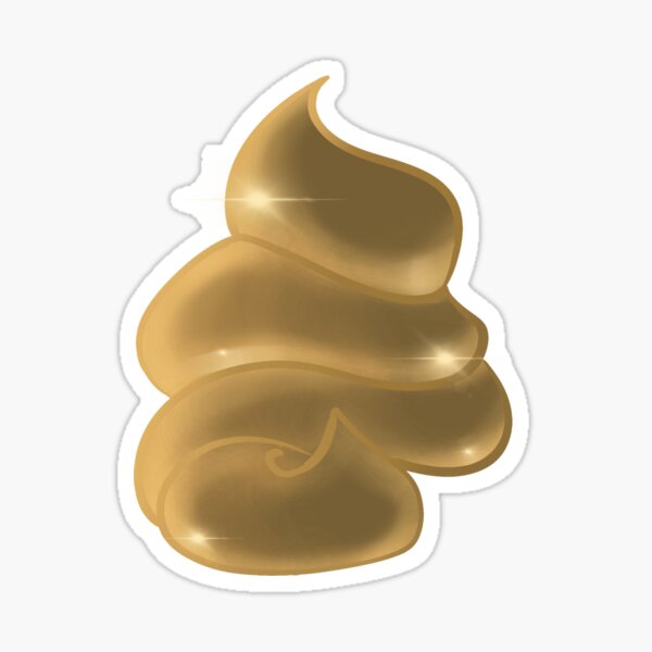 "Golden Poop" Sticker for Sale by Brawni-3D | Redbubble