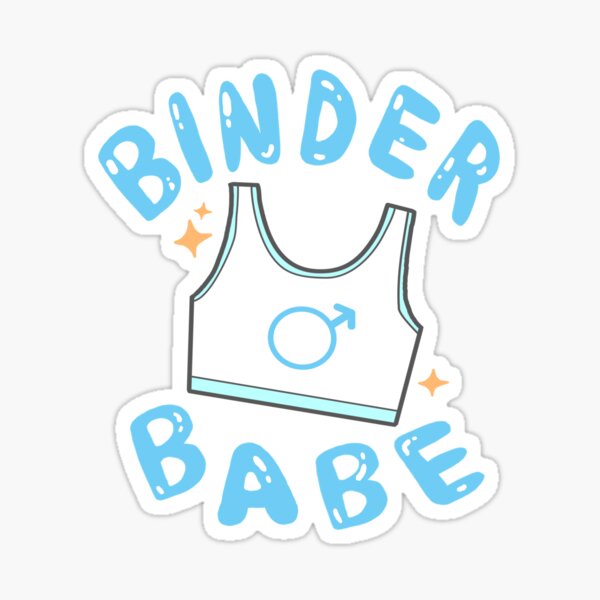 "Binder Babe (Masc Symbol, Black Background Version)" Sticker for Sale ...