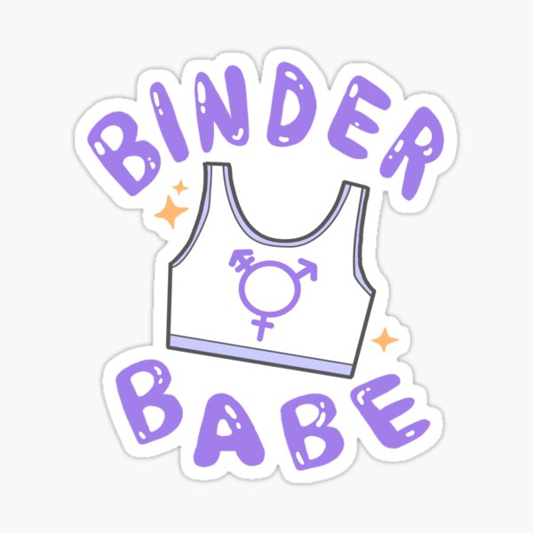 "Binder Babe (Trans Symbol, Black Background Version)" Sticker for Sale ...