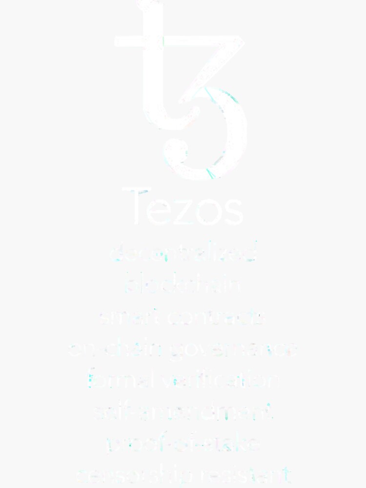 "Tezos Governance Community Features Logo small " Sticker for Sale by ...