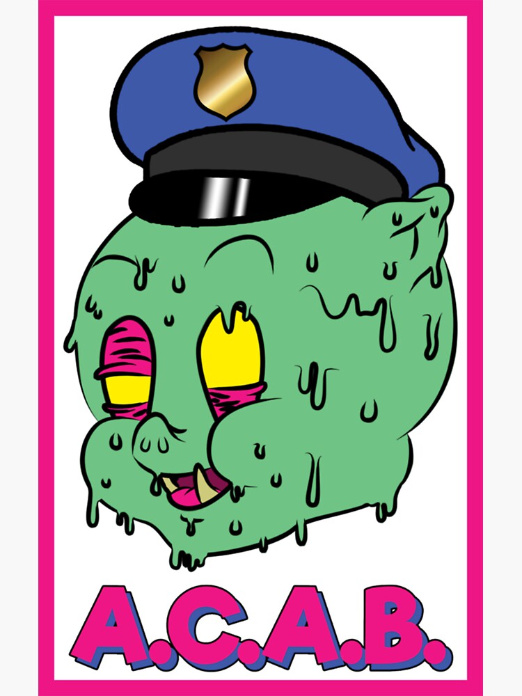 "ACAB " Sticker for Sale by KahnHolliday | Redbubble