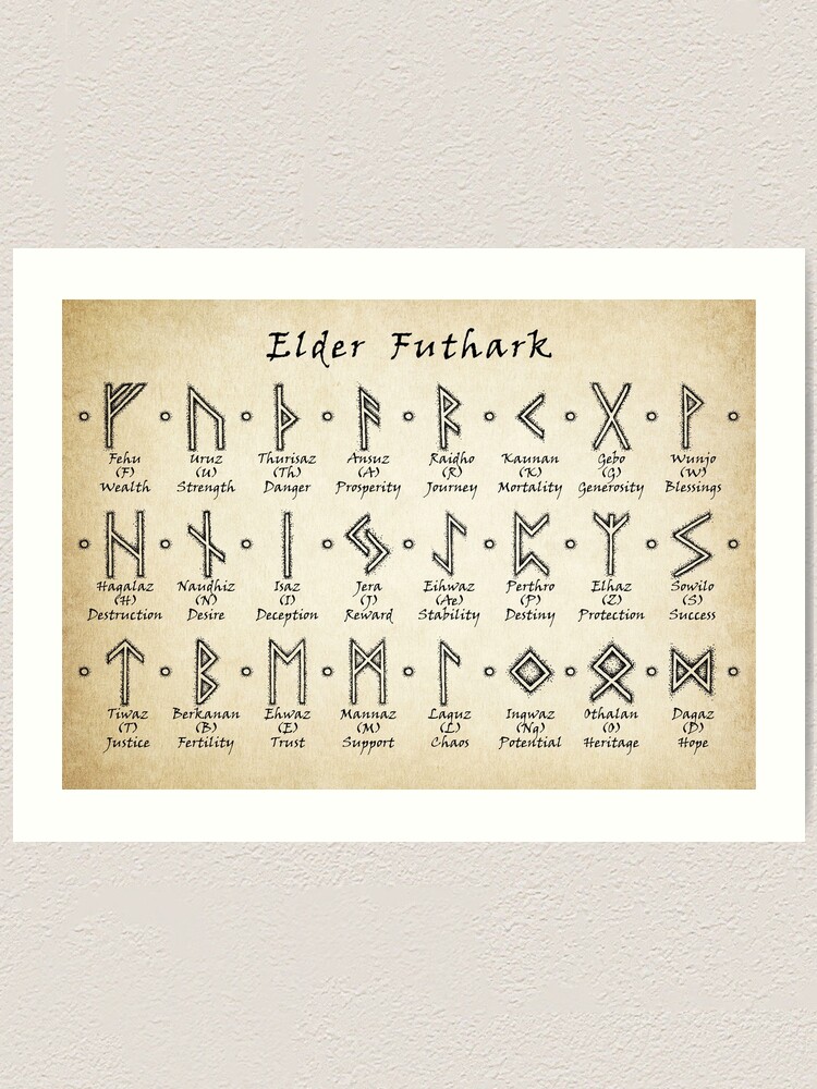 "Elder Futhark" Art Print for Sale by Ross Jones | Redbubble