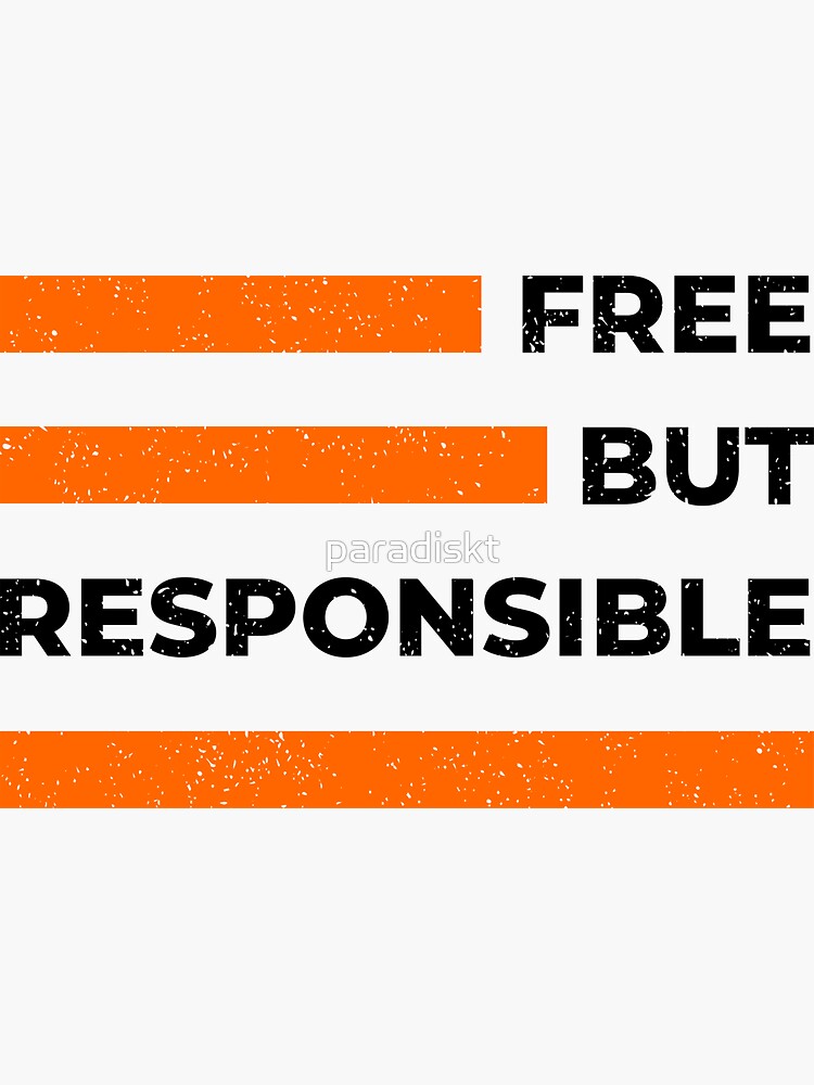 "Free Responsible Typography" Sticker for Sale by paradiskt | Redbubble