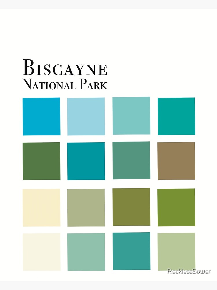 "Minimalist Biscayne National Park color palette" Poster for Sale by ...