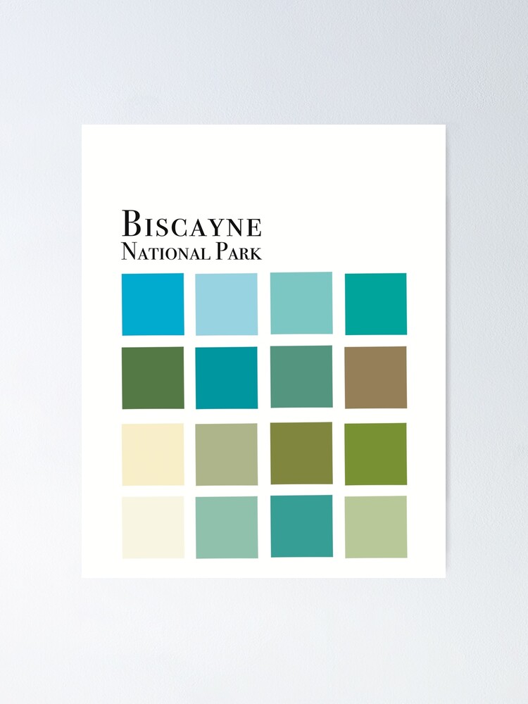 "Minimalist Biscayne National Park color palette" Poster for Sale by ...