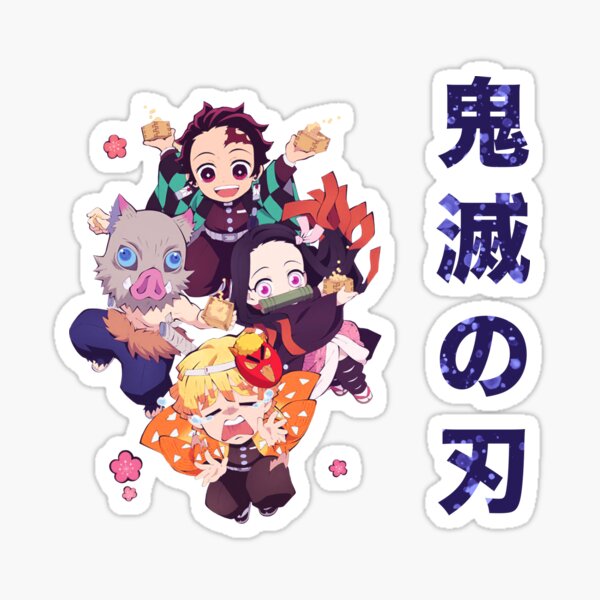 "Slayer of Demons Chibis" Sticker for Sale by themeganechan | Redbubble