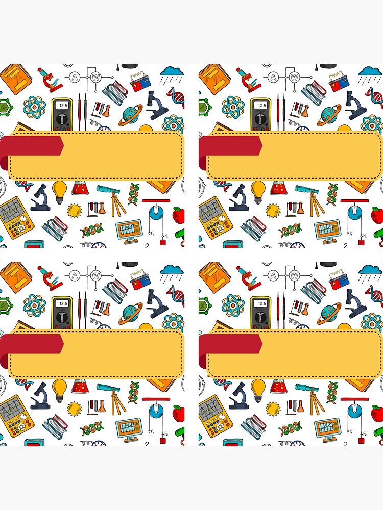 "Back To School Name Tags - School supplies labels Pack" Sticker for ...