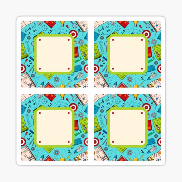 "Back To School Name Tags - School supplies labels Pack" Sticker for ...