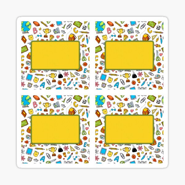 "Back To School Name Labels- School supplies labels Pack" Sticker for ...