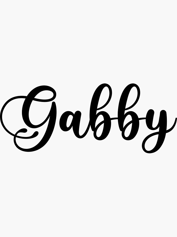 "Gabby Name - Handwritten Calligraphy" Sticker for Sale by YelenaStore ...