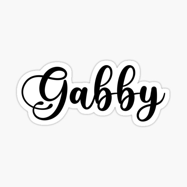 "Gabby Name - Handwritten Calligraphy" Sticker for Sale by YelenaStore ...