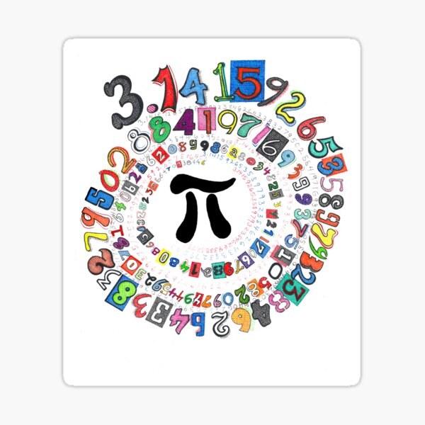 "Colorful spiral of digits of pi" Sticker for Sale by RudolphLeak ...
