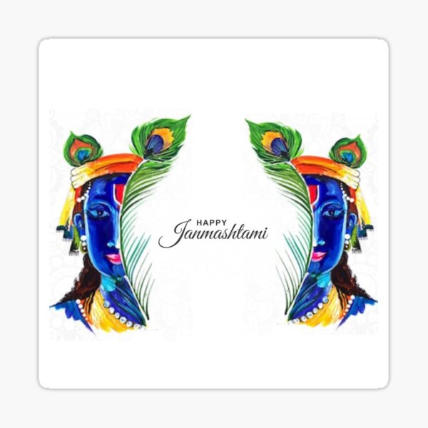 "India (happy janmashtami)" Sticker for Sale by Jaadueekala | Redbubble