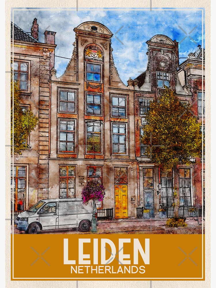 "Leiden Netherlands Travel Art" Sticker for Sale by inifahruali | Redbubble