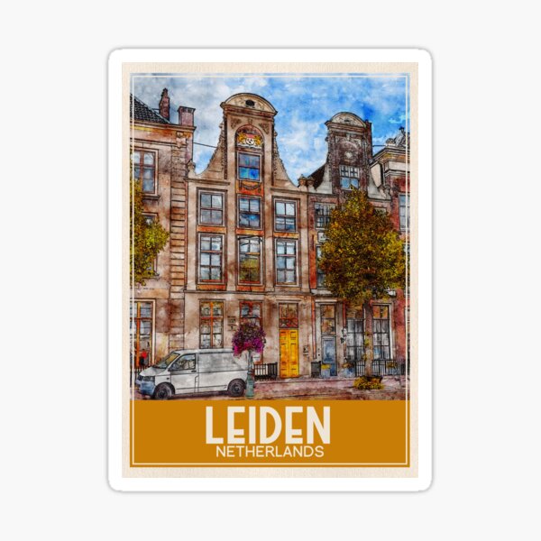 "Leiden Netherlands Travel Art" Sticker for Sale by inifahruali | Redbubble