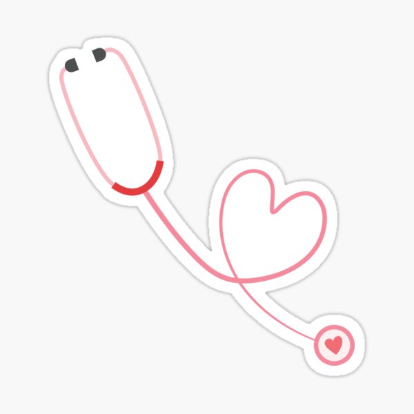 "I love stethoscope - Lovely pink color" Sticker for Sale by ebo-tshirt ...