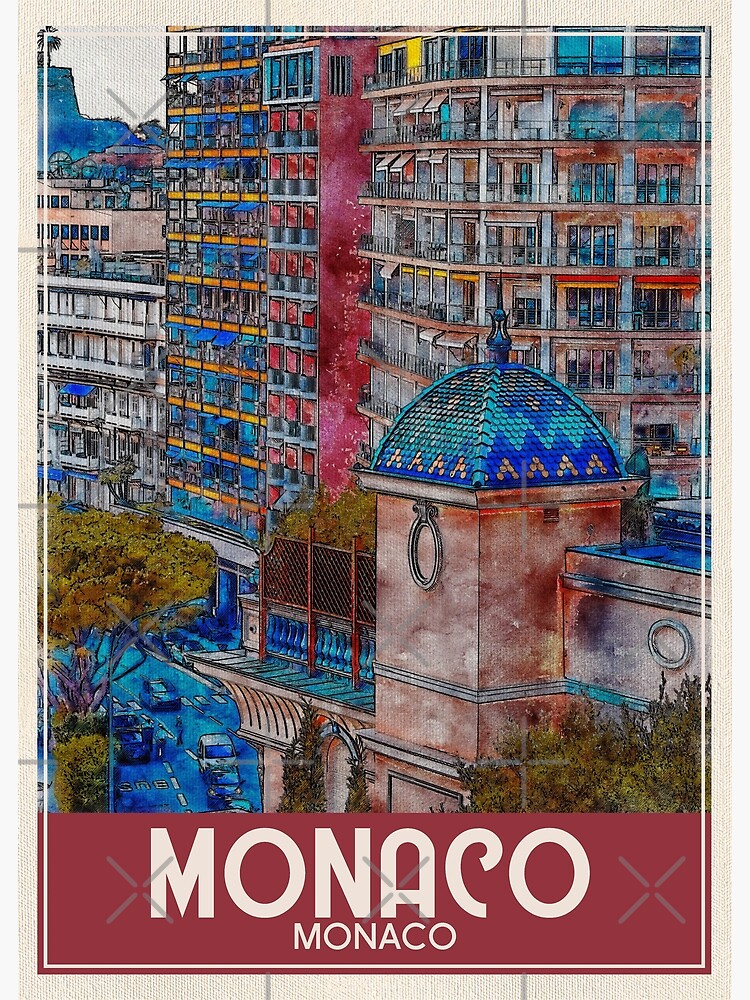 Monaco City Monaco Travel Art Premium Matte Vertical Poster sold by ...
