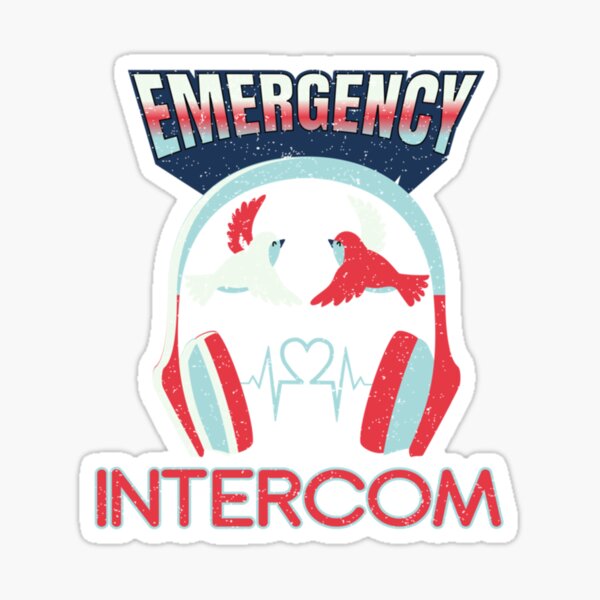 "Emergency Intercom " Sticker for Sale by MekhiWuckert | Redbubble