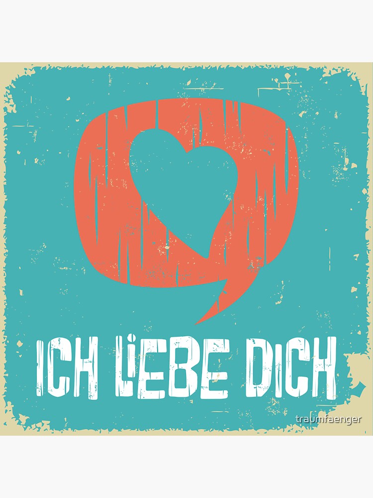 "Ich Liebe Dich" Sticker by traumfaenger | Redbubble