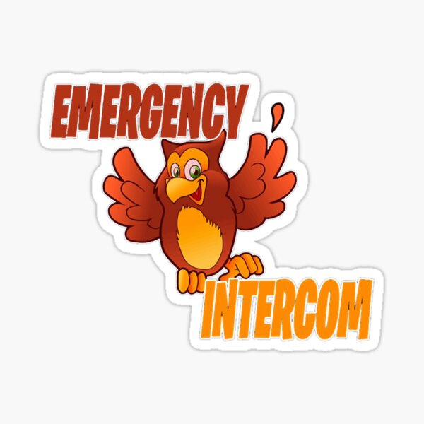 "emergency intercom" Sticker for Sale by MekhiWuckert | Redbubble