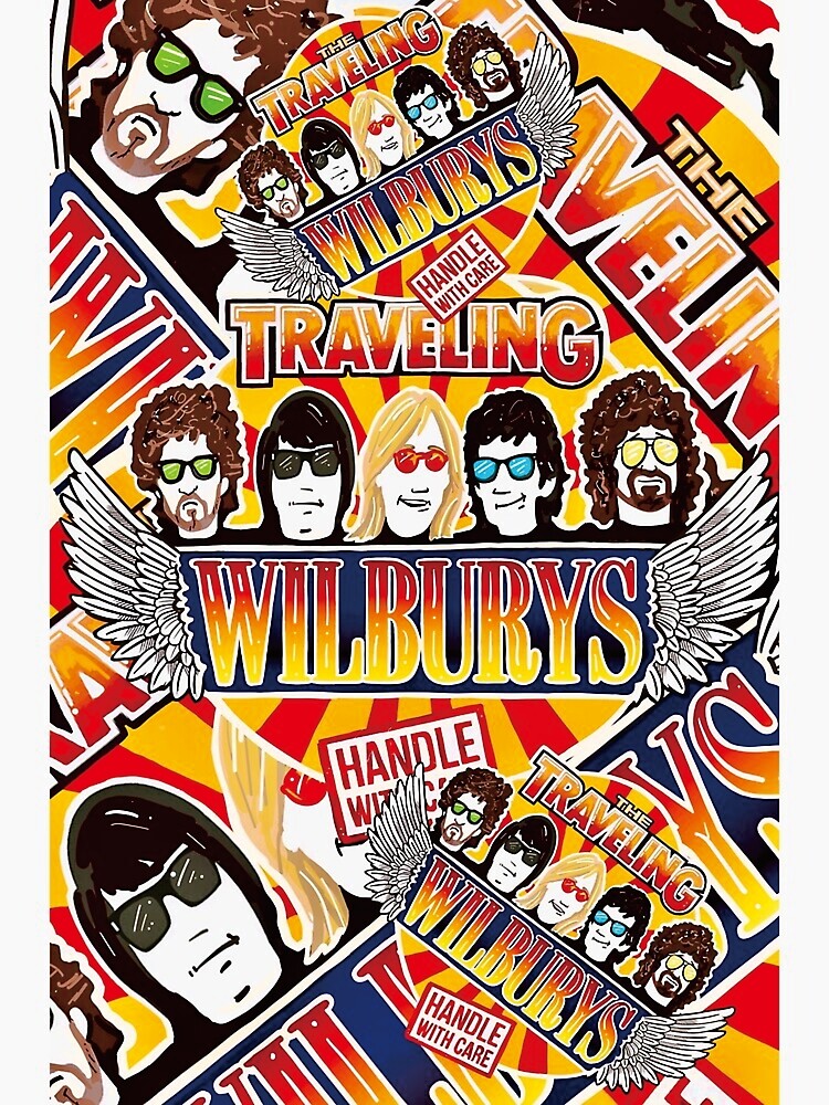 "Vintage Traveling Wilburys inspired collage pop Art - rock and roll ...