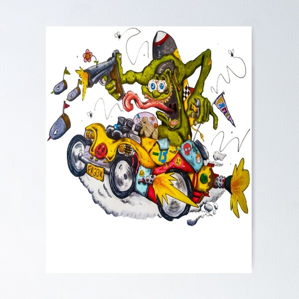 "Vintage Retro Artist Ed Roth Painter Love You" Poster for Sale by ...