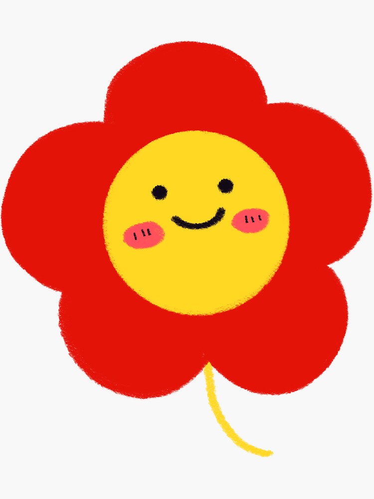 "Happy flower " Sticker for Sale by Mod-Mtkstudio | Redbubble
