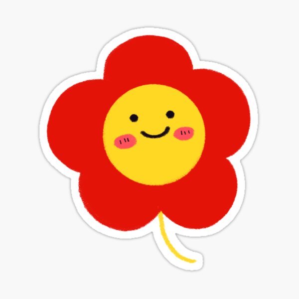 "Happy flower " Sticker for Sale by Mod-Mtkstudio | Redbubble