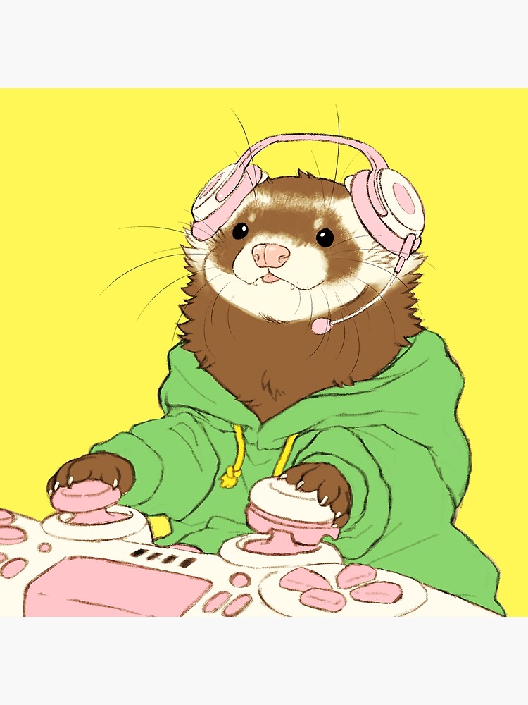 "GAMER SABLE FERRET" Poster for Sale by ICHIGODAWASHI | Redbubble