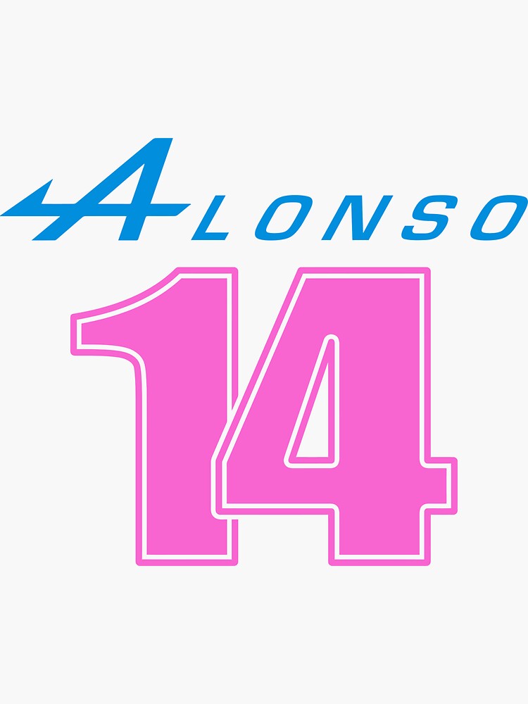 "Alonso 14" Sticker for Sale by DesignCaption | Redbubble