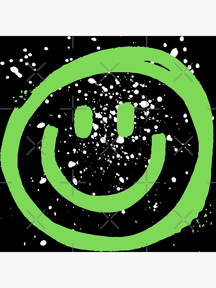 "White Paint Splash Graphic Splatter Smiley Face" Art Print for Sale by ...