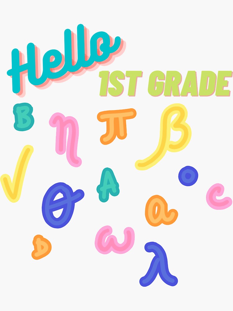 "Welcome to 1st grade" Sticker for Sale by dornern | Redbubble