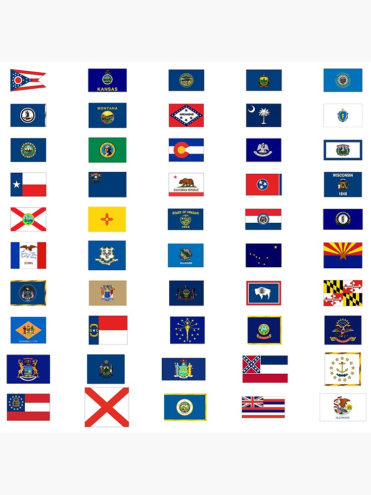 "USA all states flag" Poster for Sale by SohaibHania | Redbubble