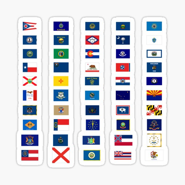 "USA all states flag" Sticker for Sale by SohaibHania | Redbubble