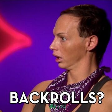 "back rolls" Sticker for Sale by TVShowAddict | Redbubble