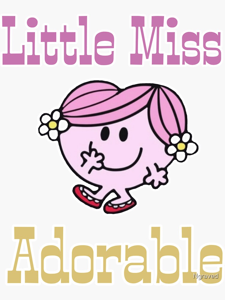 "Cute Little Miss" Sticker for Sale by Ngraved | Redbubble