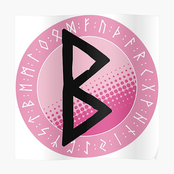 "Berkano (Birth) - Viking Runes and Runic Symbols" Poster for Sale by ...